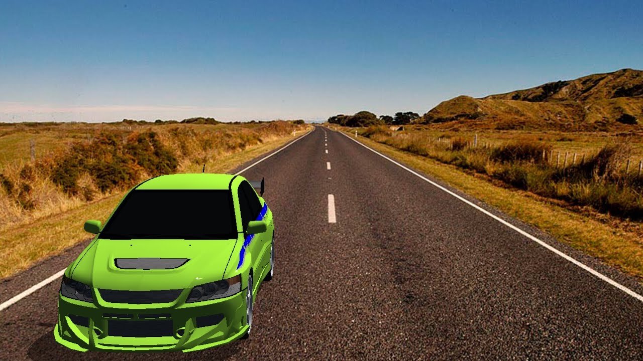 Mitsubishi Evo 2 fast 2 furious in drive - free green screen - free use ...