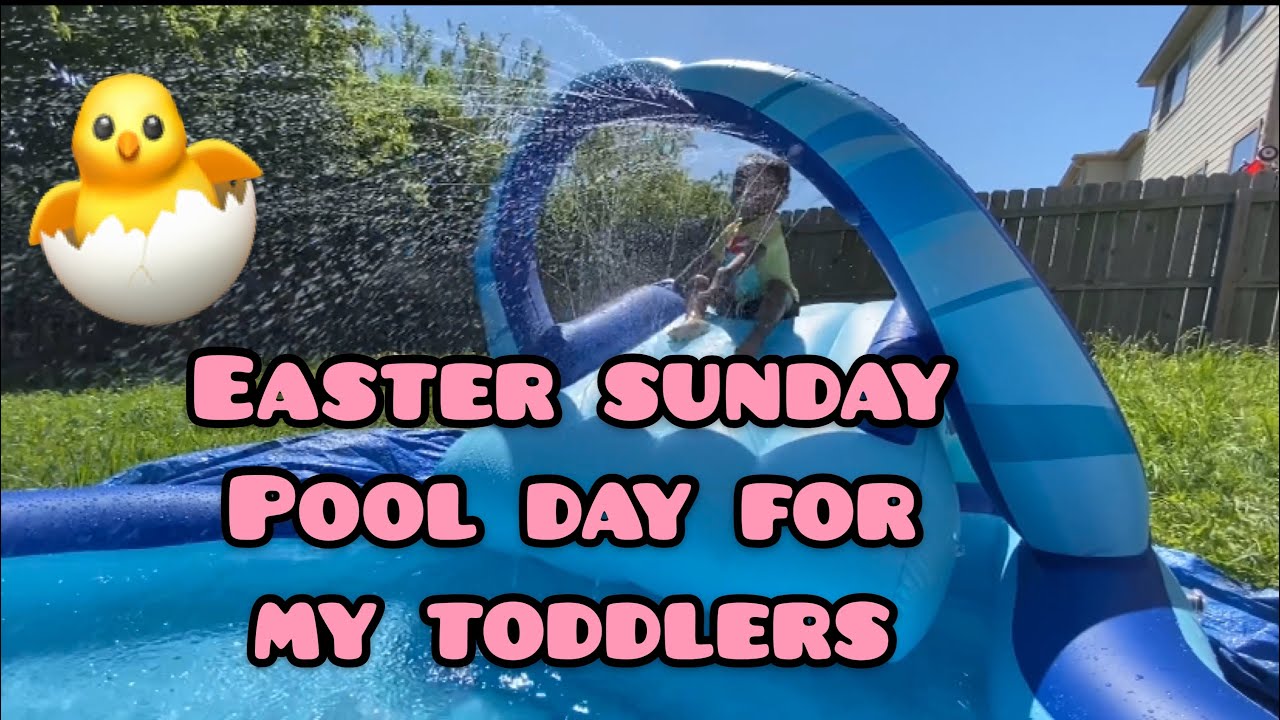 Pool day for my kiddos on Easter Sunday 😊💗💐 - YouTube