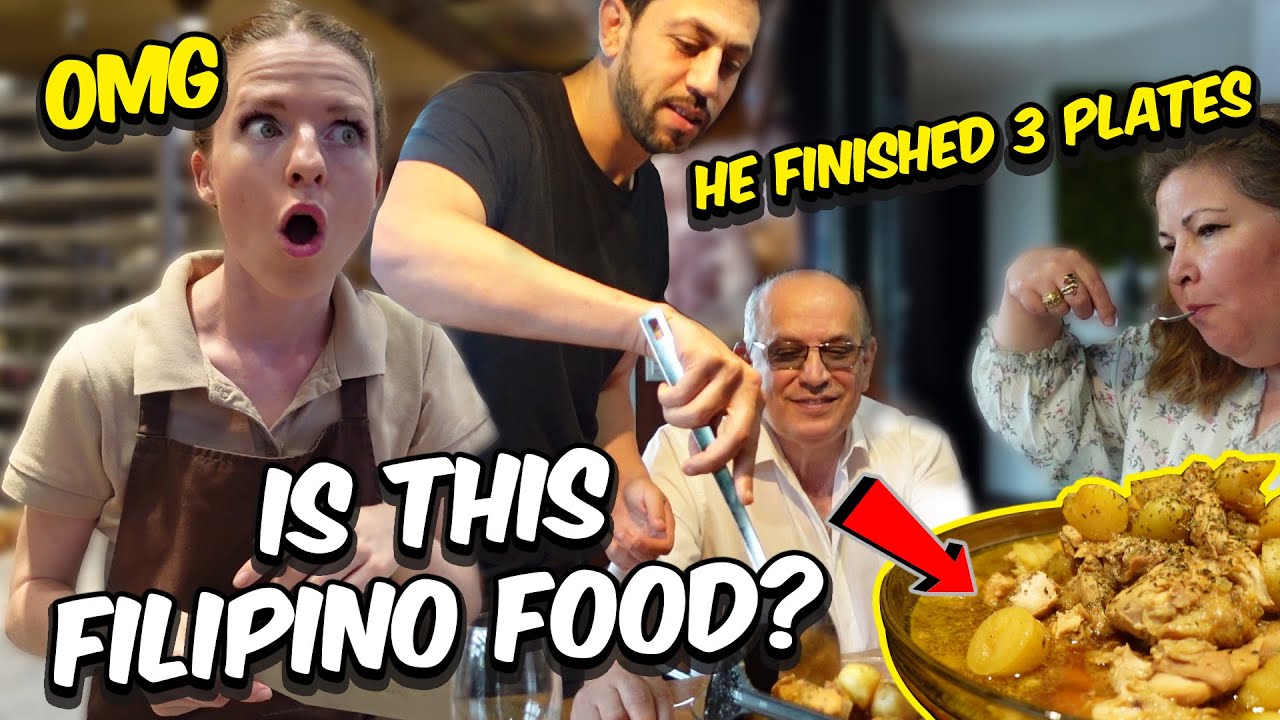 My French-SYRIAN Family Eating CHICKEN ADOBO For the First Time ...