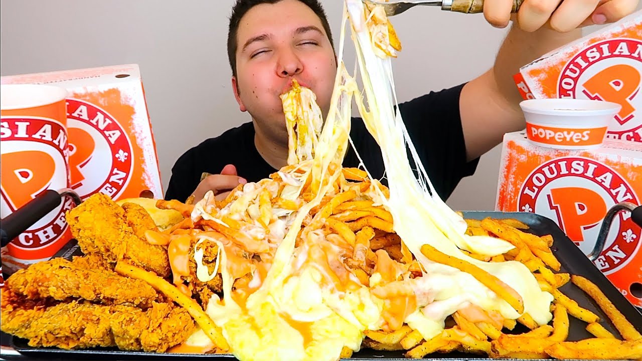 POPEYES ANIMAL STYLE FRIES • Mukbang & Recipe - YouTube