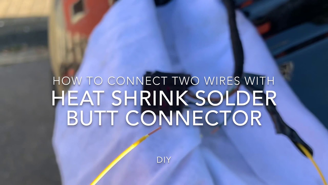 How to connect two wires with heat shrink solder butt connector and ...