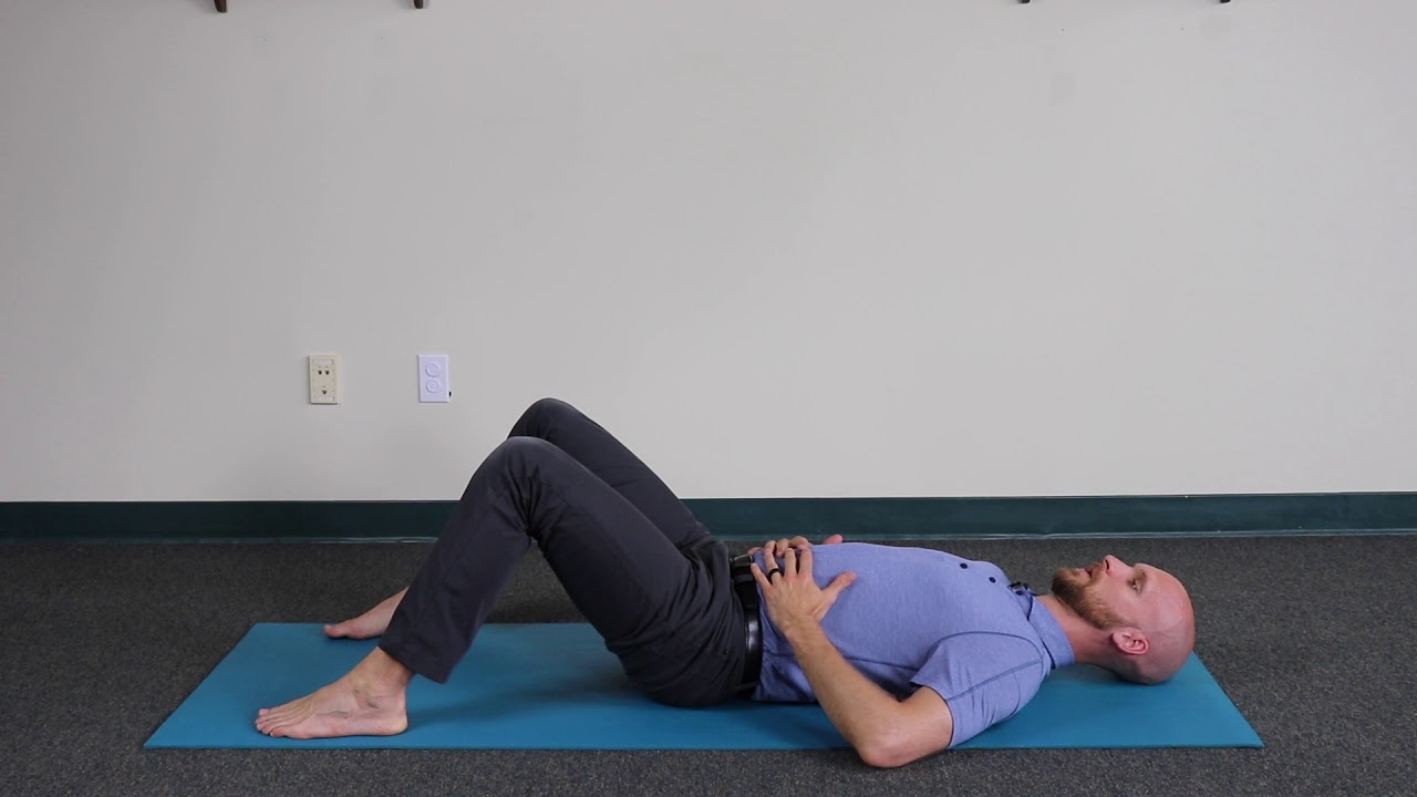 Core stability progression 1 - supine bracing - YouTube