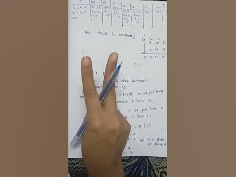 Module 3, part 18, CRYPTARITHMETIC PROBLEM MRV Forward Checking,least constraint values problem ...