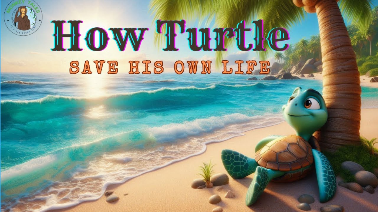 How Turtle save his own life story in English/1minute story/moral story ...