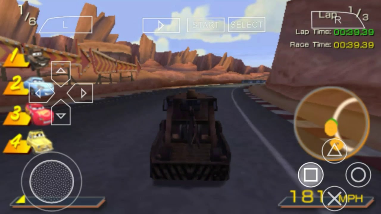 Cars PSP gameplay - YouTube