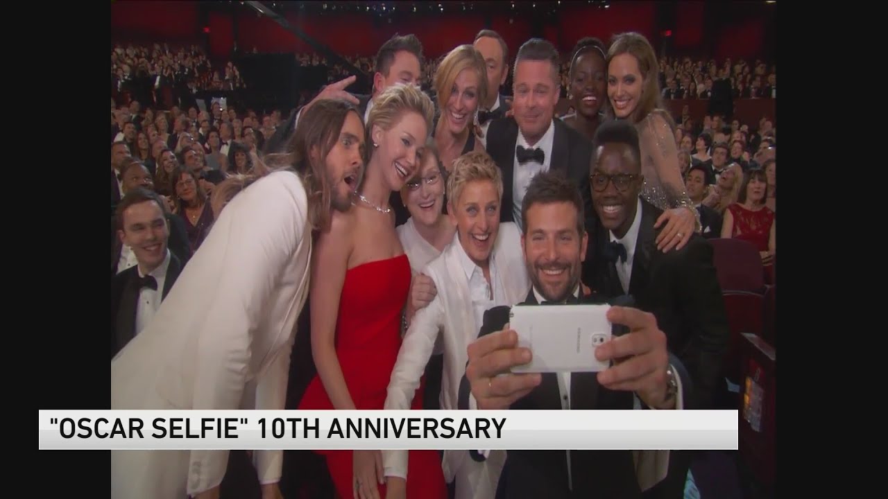 It’s the 10 year anniversary of Ellen DeGeneres’ memorable Oscar selfie - YouTube