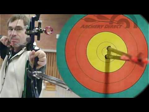 Shooting a Martin Firecat Compound bow with back tension release - slow ...
