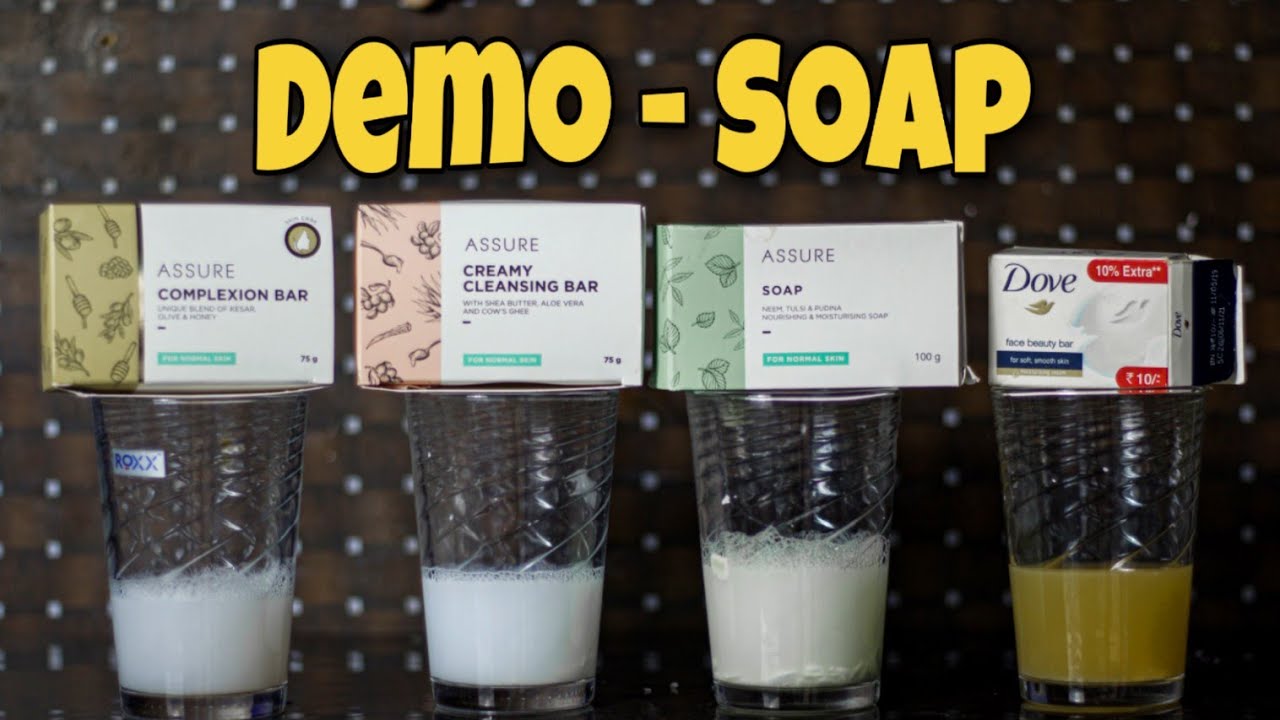 Demo: Market top brand vs Vestige Assure Soap | Vestige Soap Demo - YouTube