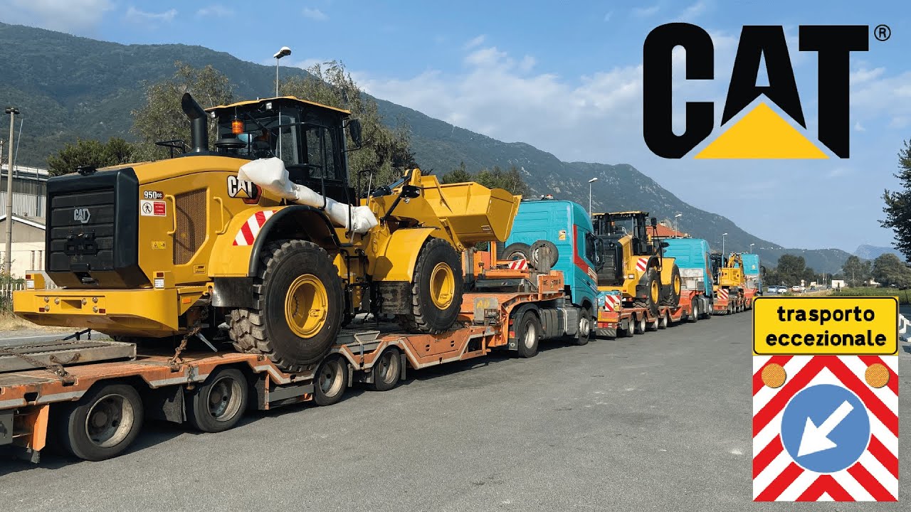 Caterpillar - Oversize load squad #caterpillar #cat #volvo - 4k - YouTube