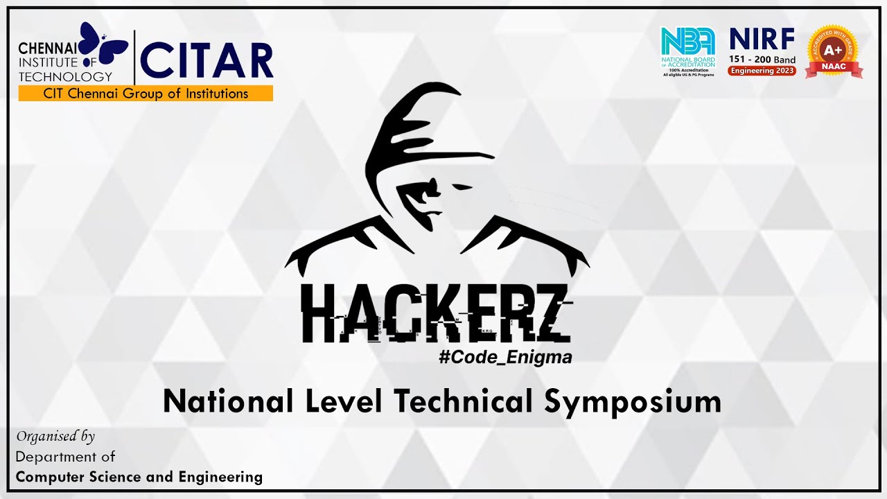 Hackerz - Code_Enigma | National Level Technical Symposium | Dept. of ...