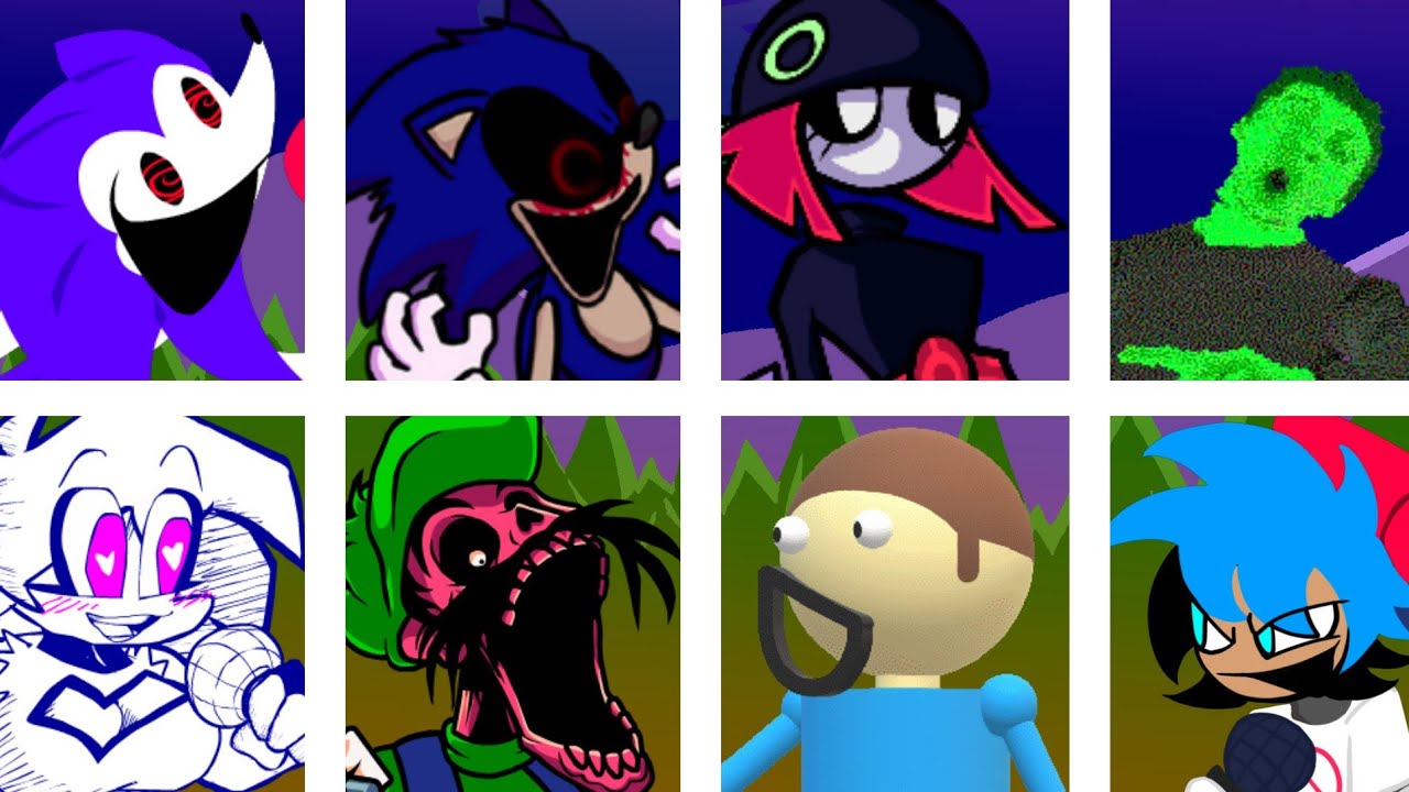 Round A Bout But Everyone Sings it [FNF] - YouTube