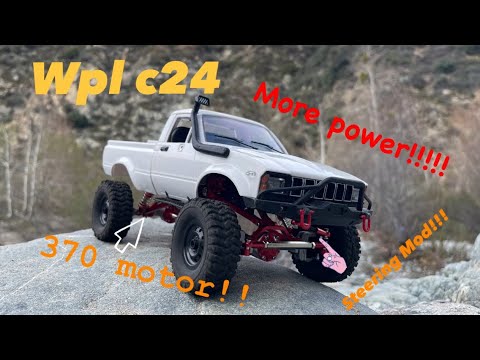 Wpl c24 | Test Run! | 370 Motor! | Steering Mod! | Rock Crawling!!!🔥👍🏼🍻 ...