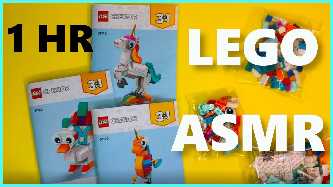 1 HR LEGO ASMR MAGICAL UNICORN 3-IN-1 → NO TALKING - YouTube