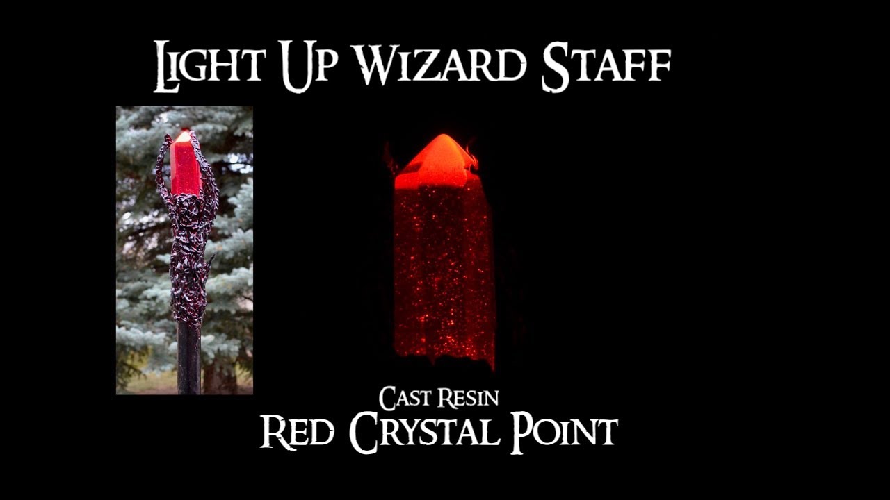 Light Up Cast Resin Red Crystal Point Wizard Staff 11/20/25 - YouTube