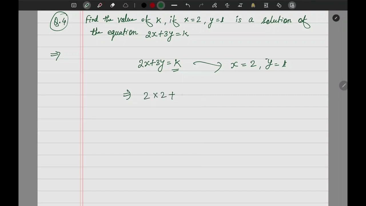 find-the-value-of-k-if-x-2-y-1-is-a-solution-of-the-equation-2x