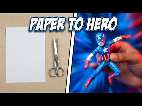 como fazer boneco de papel articulado captain America _ Avengers Infinity War Marvel 