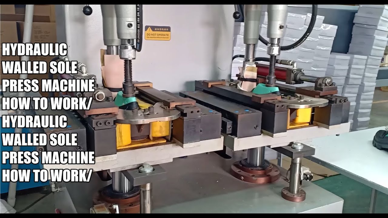 Hydraulic walled Sole Press Machine How To Work/sole press machine ...