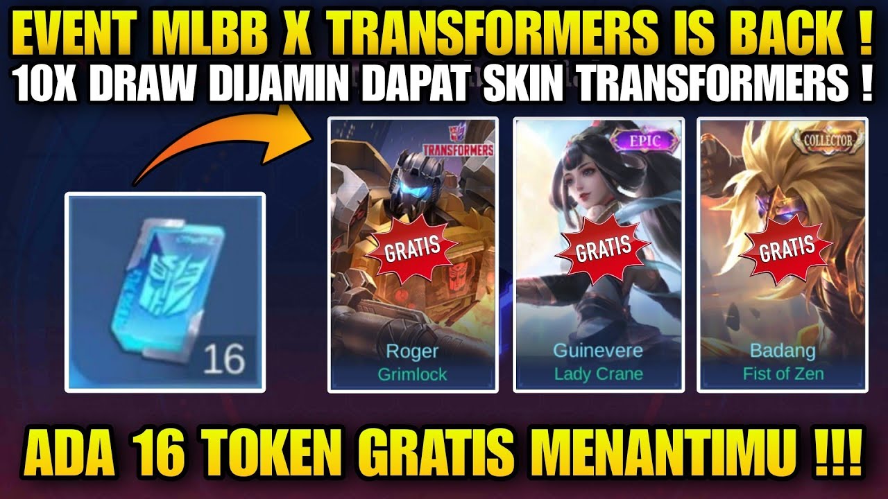 UPDATE EVENT TRANSFORMERS 2023! 10X DRAW DIJAMIN DAPAT SKIN ROGER ...