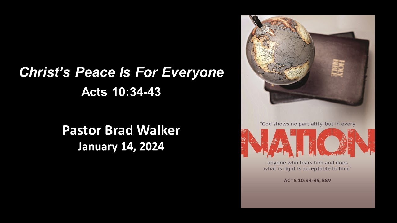 Christ's Peace is For Everyone (live sermon) - YouTube