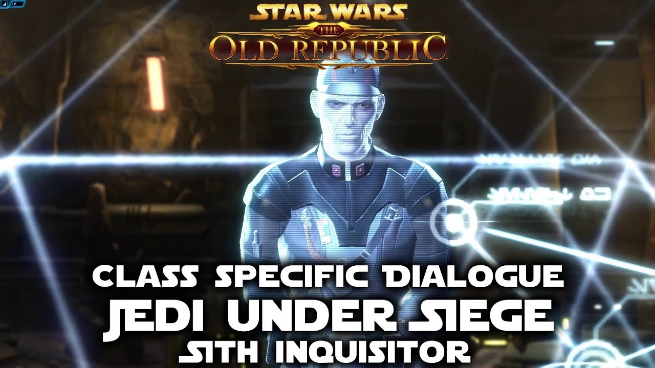 SWTOR - Jedi Under Siege - Inquisitor Specific Dialogue - YouTube