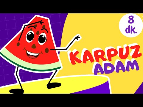 Karpuz Adam Şip Şap Şop - Karpuz Parmak Ailesi - Hareketli Çocuk Şarkıları