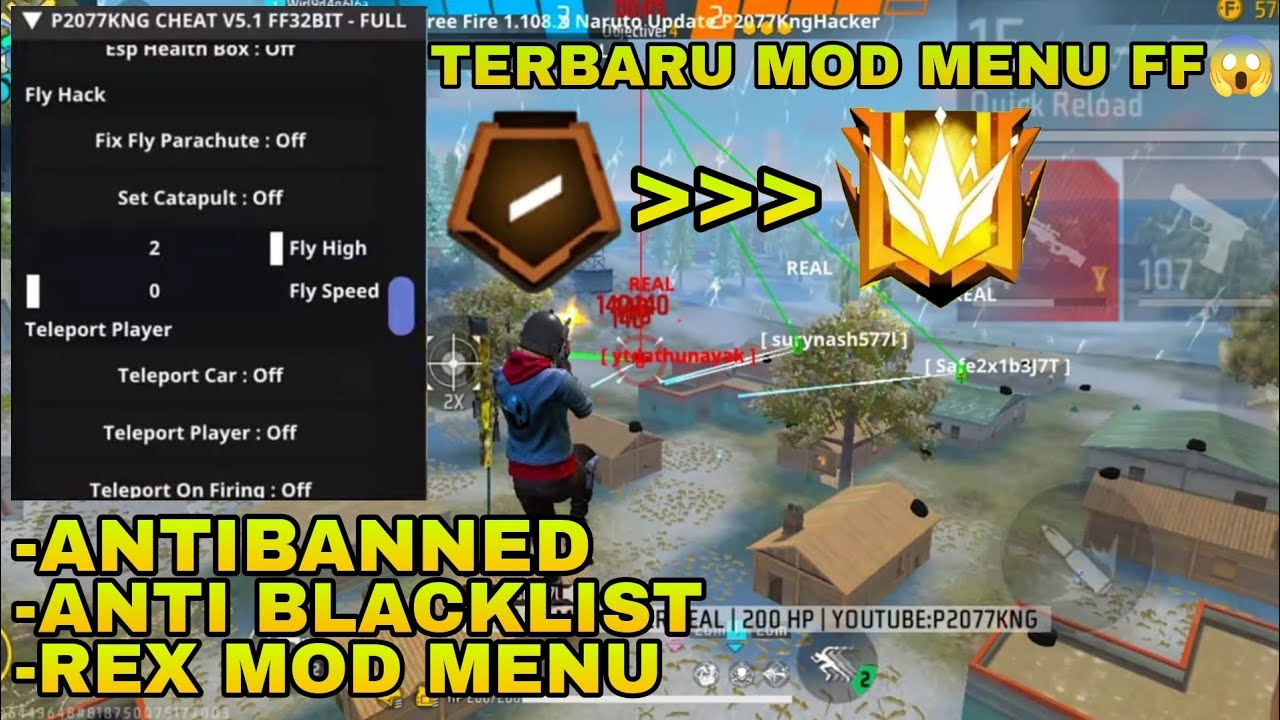 MOD MENU FF TERBARU || 100% WORK DAN ANTIBAN!! - YouTube