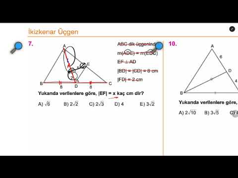 İkizkenar Üçgen Test 1 Karekök Yayınları