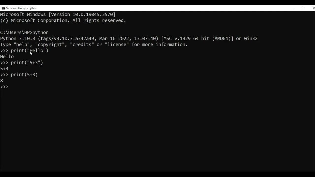 Day 1 Python Tutorial: Introduction - YouTube