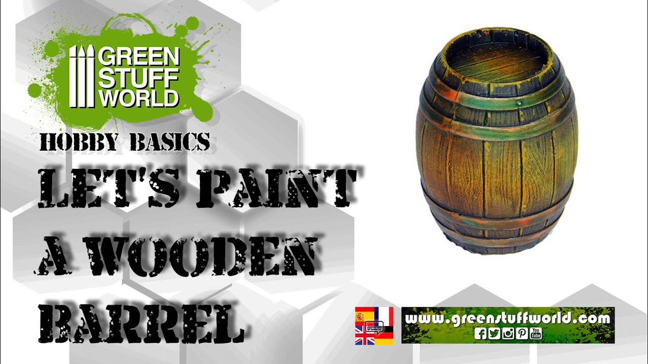 Let´s paint a wooden barrel !!! - YouTube