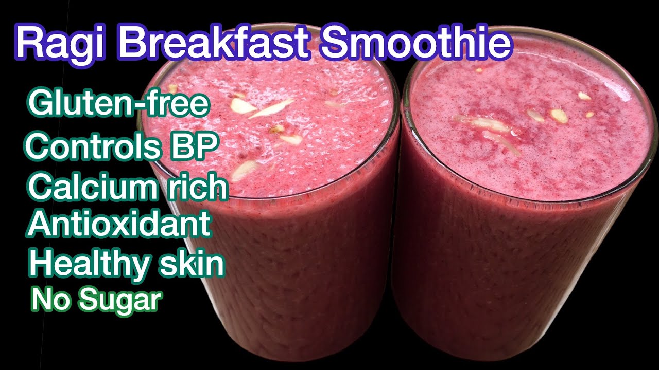 Ragi Breakfast Smoothie | Finger Millet Drink | Healthy Ragi Recipe For ...