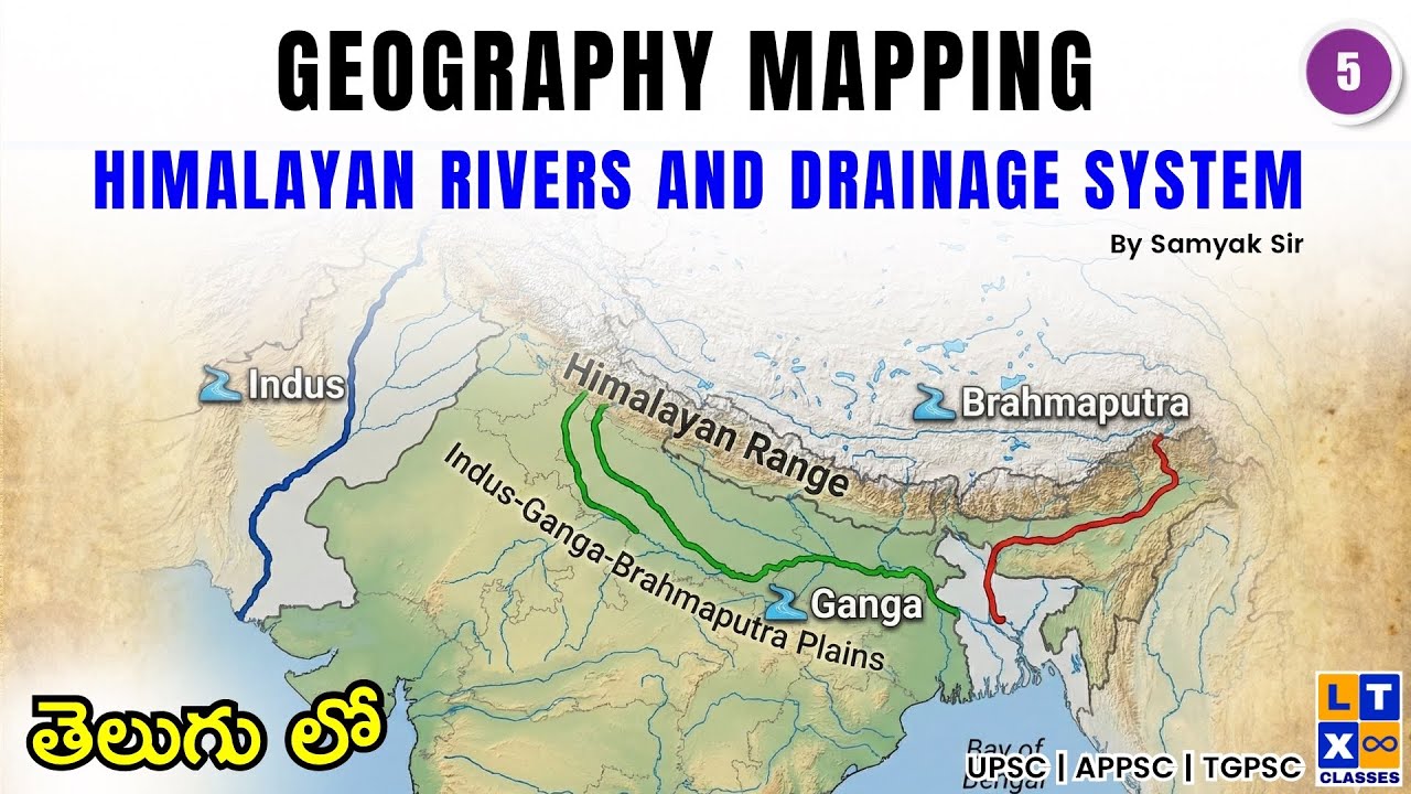 Geography Mapping L5 (1) : Himalayan Rivers and Drainage system ...
