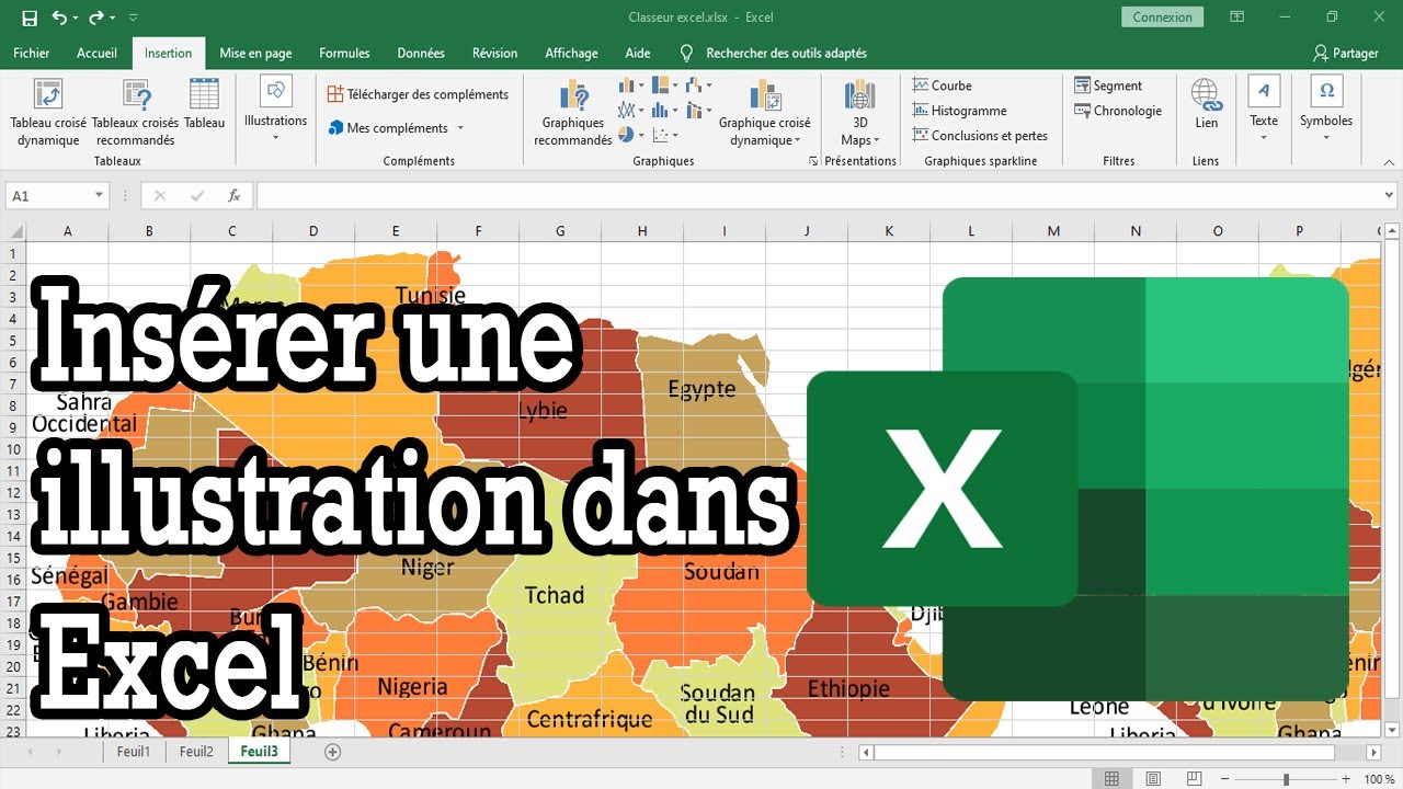 Insérer une illustration dans Excel - YouTube