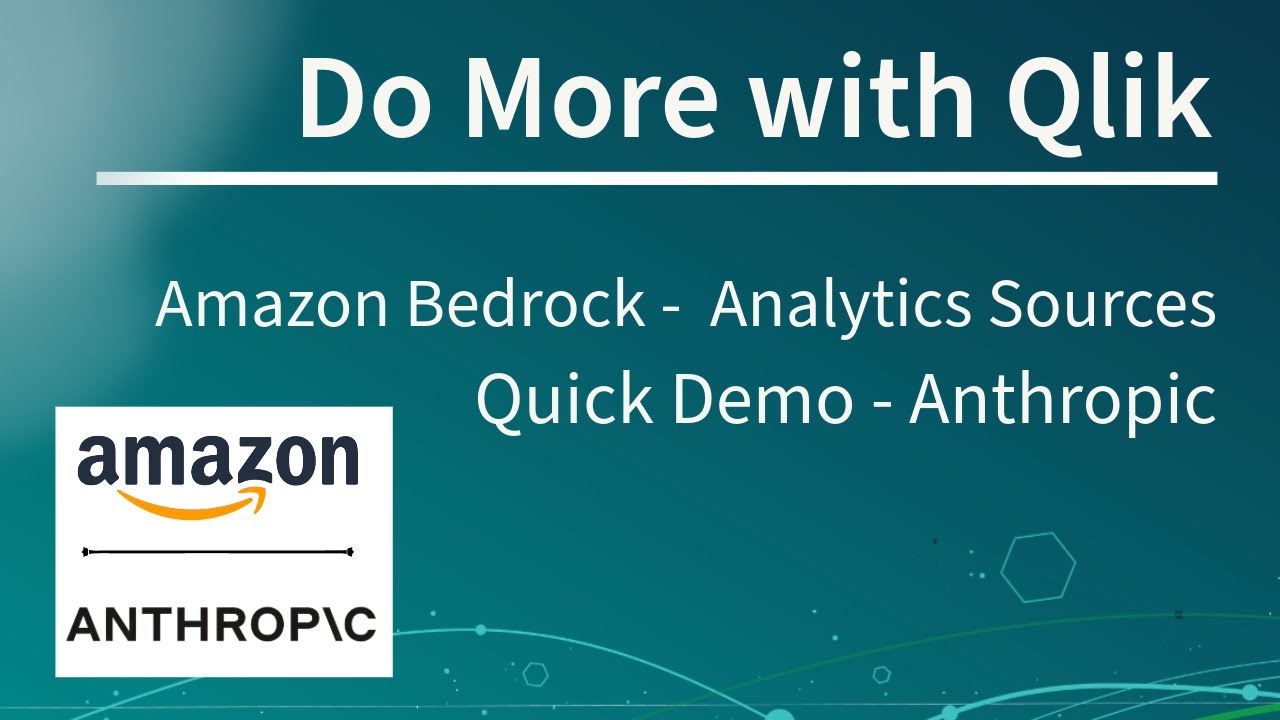 Amazon Bedrock Analytics Sources - Quick Demo (using Anthropic) - YouTube