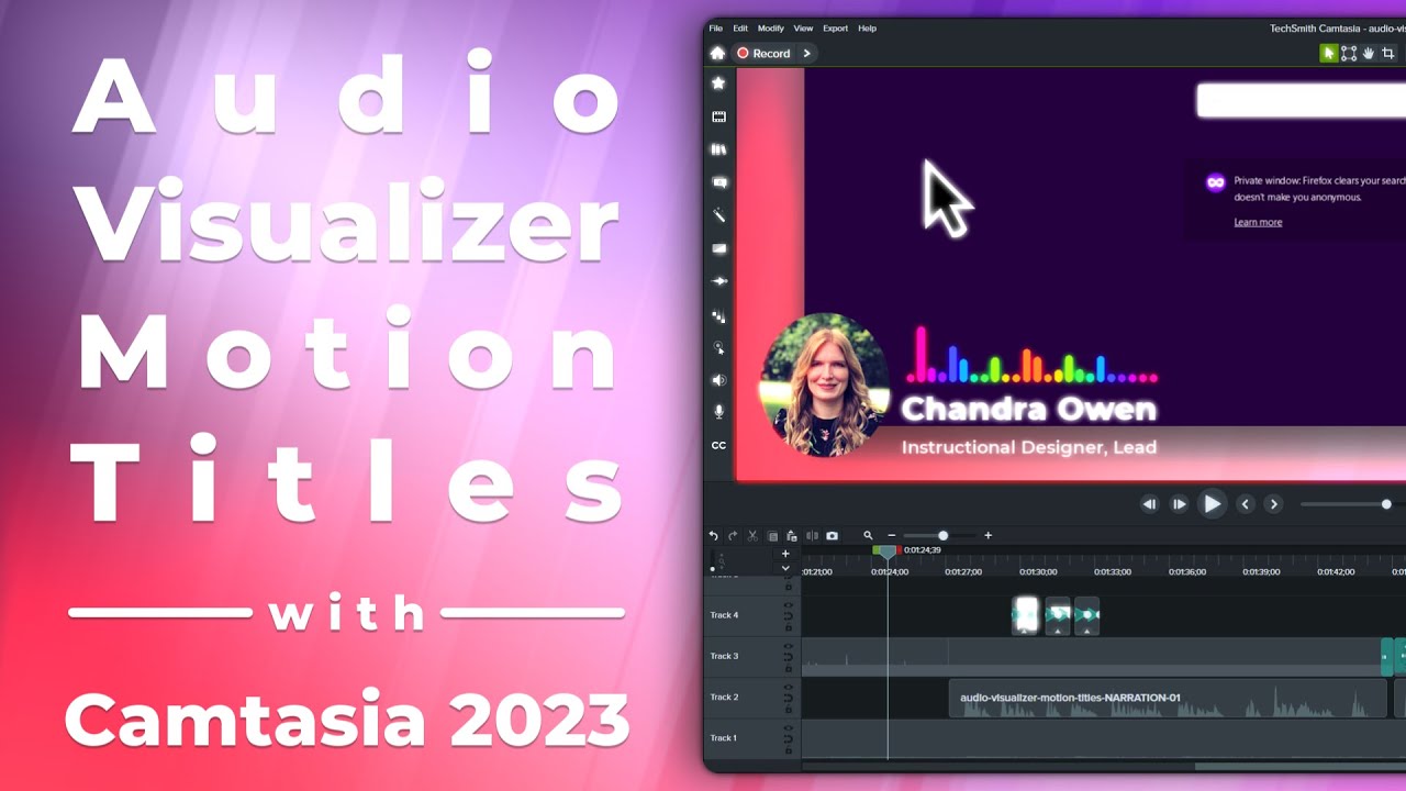 Audio Visualizer Motion Titles with Camtasia 🎆 - YouTube