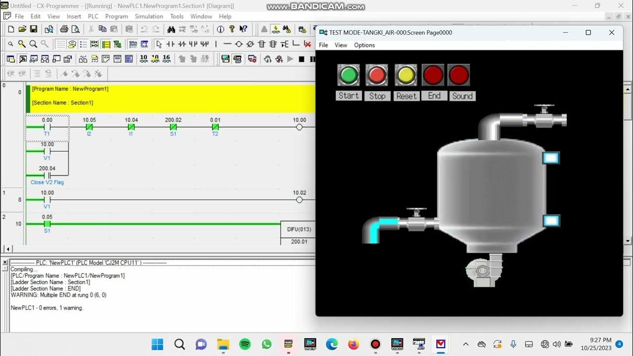 SIMULASI PENGISIAN DAN PENGOSONGAN TANGKI AIR MENGGUNAKAN CX PROGRAMMER - YouTube