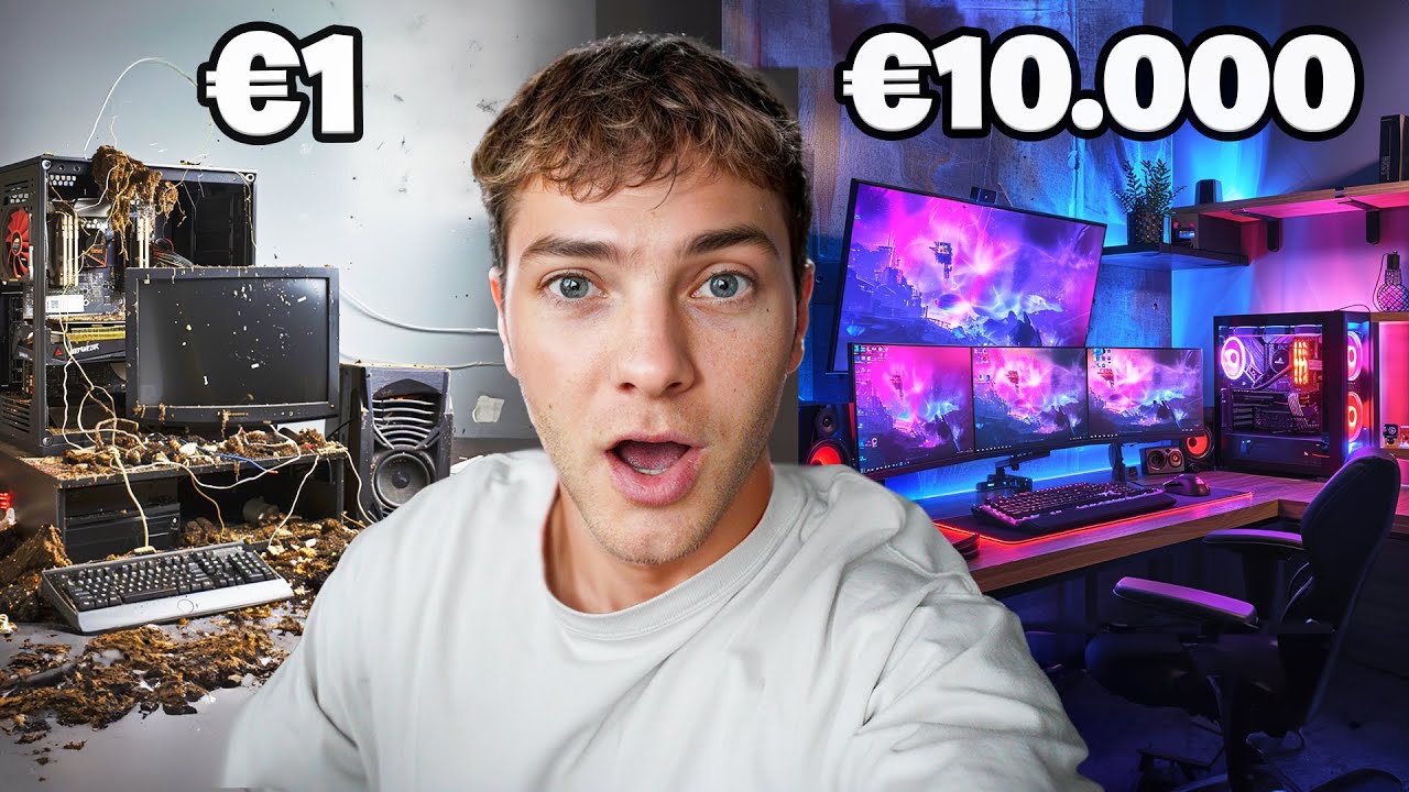 €1 VS €10.000 GAMING SETUP - YouTube