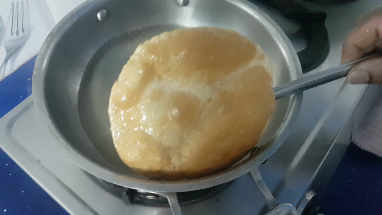 Making pooris using raw oats flour - Raw oats poori Raw oats flour ...