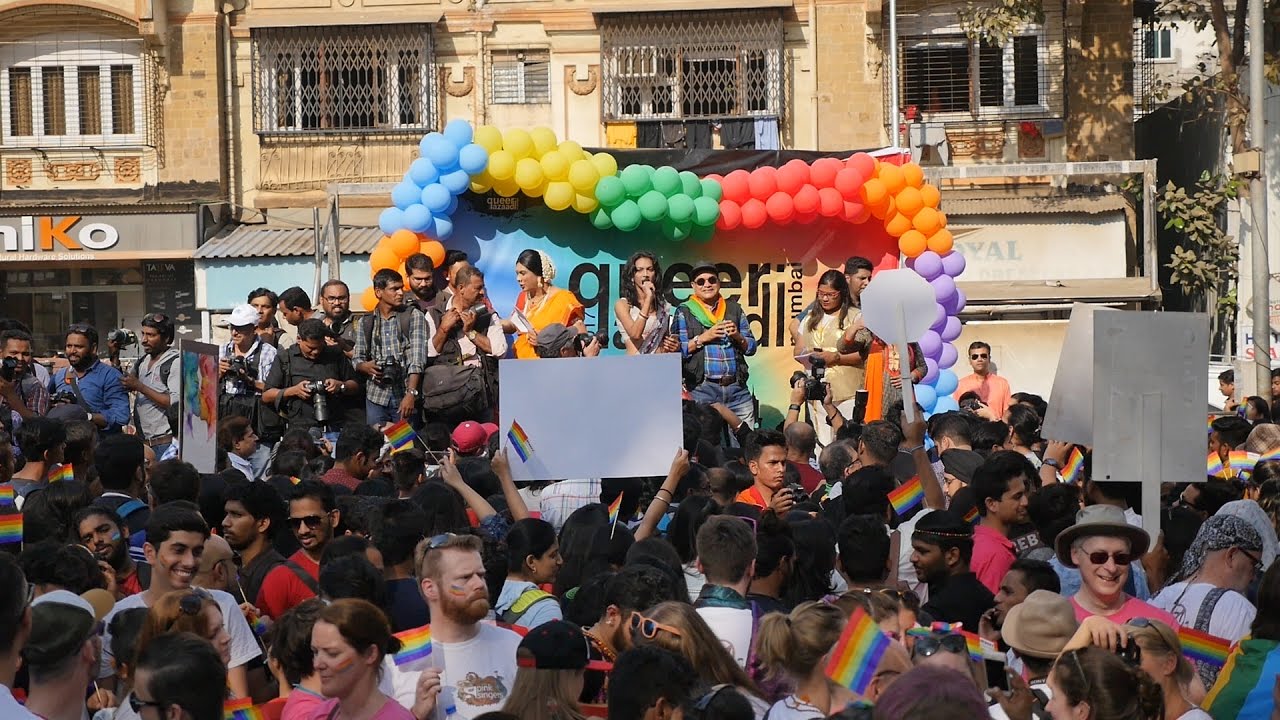 Queer Azaadi Mumbai Pride March 2017,India HD Video Part 2.Indian LGBT ...