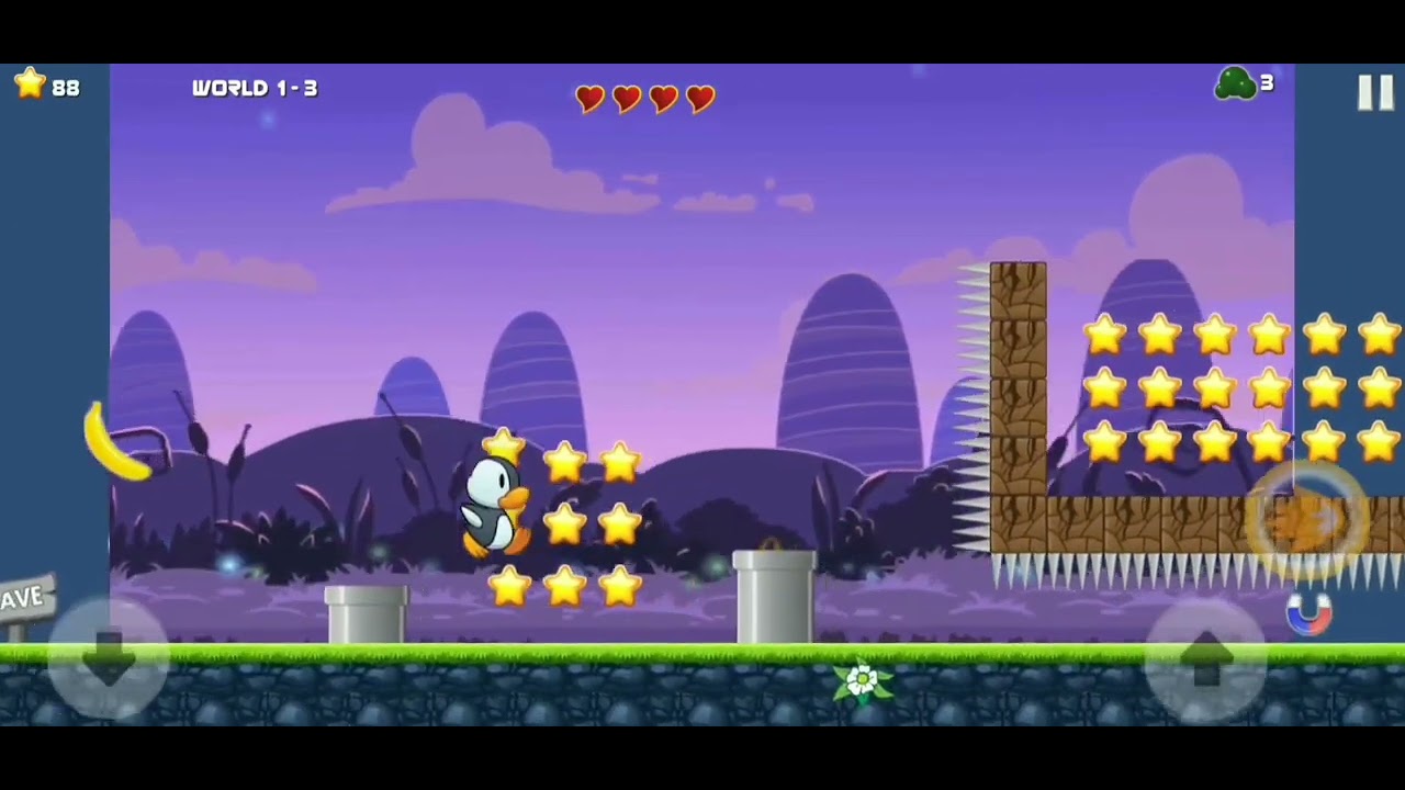 Super Penguin Adventure run World 1 Level 1-3 - YouTube
