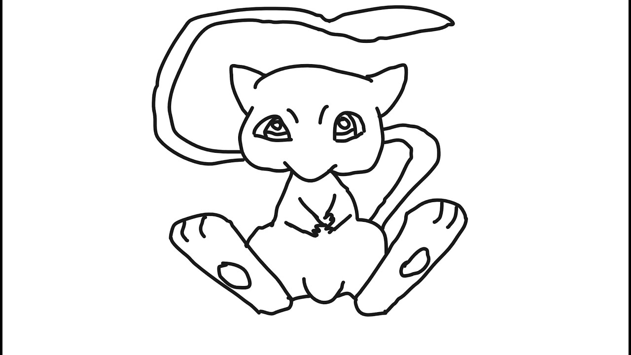 How to draw Mew Pokemon | Step by step guide - YouTube