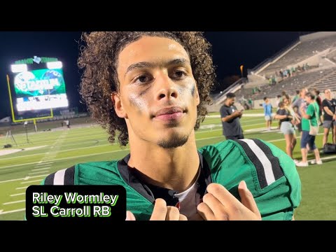 SOUTHLAKE CARROLL RB RILEY WORMLEY VS BYRON NELSON - YouTube