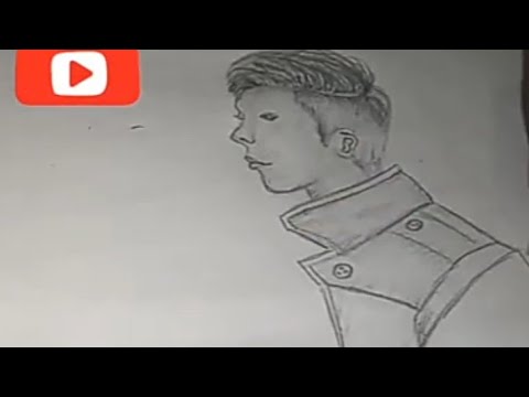 how to draw a handsome boys face - YouTube