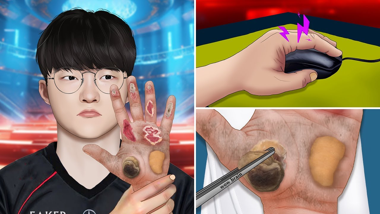 [ASMR Animation] Remove hand calluses for T1 Faker - YouTube