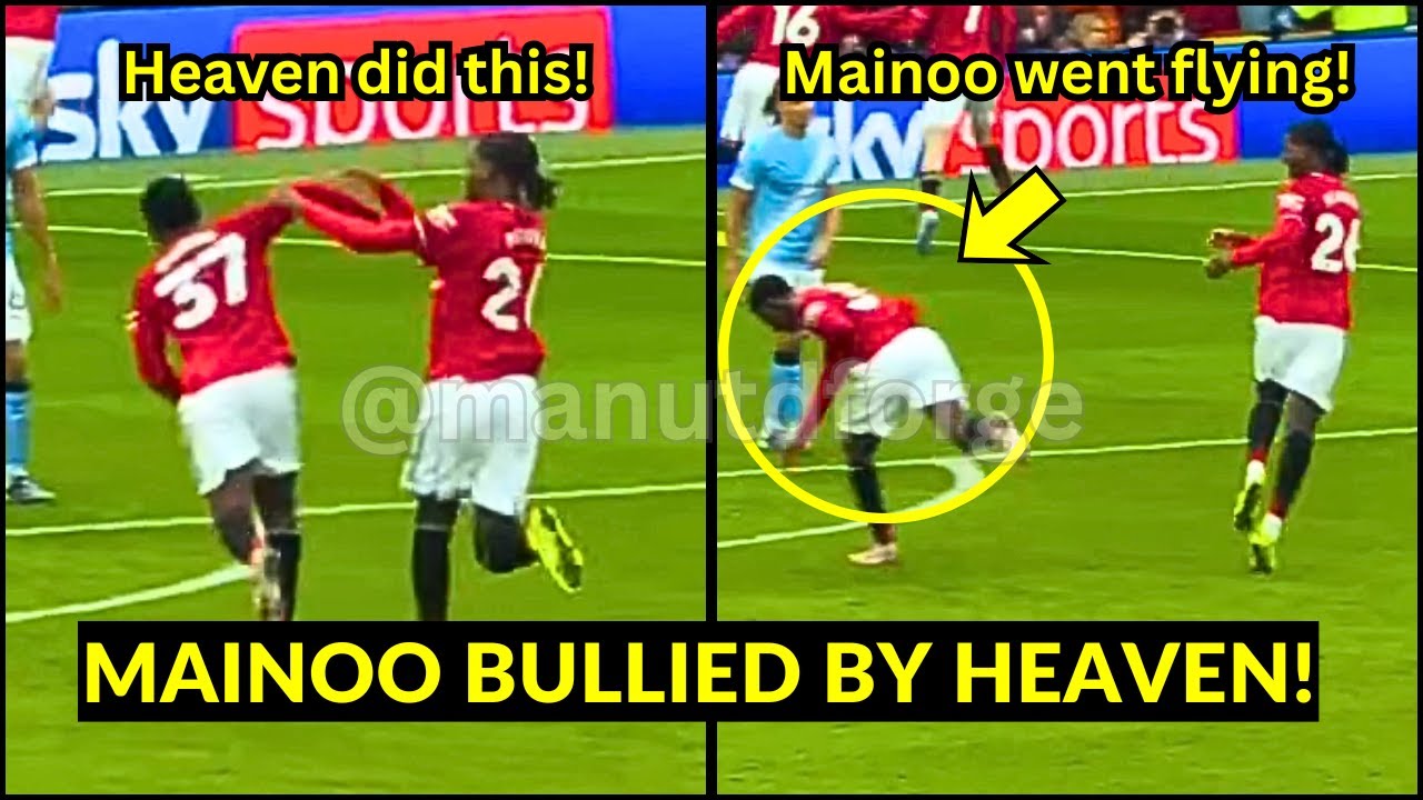 Ayden Heaven DID THIS to Kobbie Mainoo during celebration after Mbeumo ...