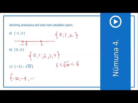 8-ci sinif Riyaziyyat - Ədədi aralıqlar