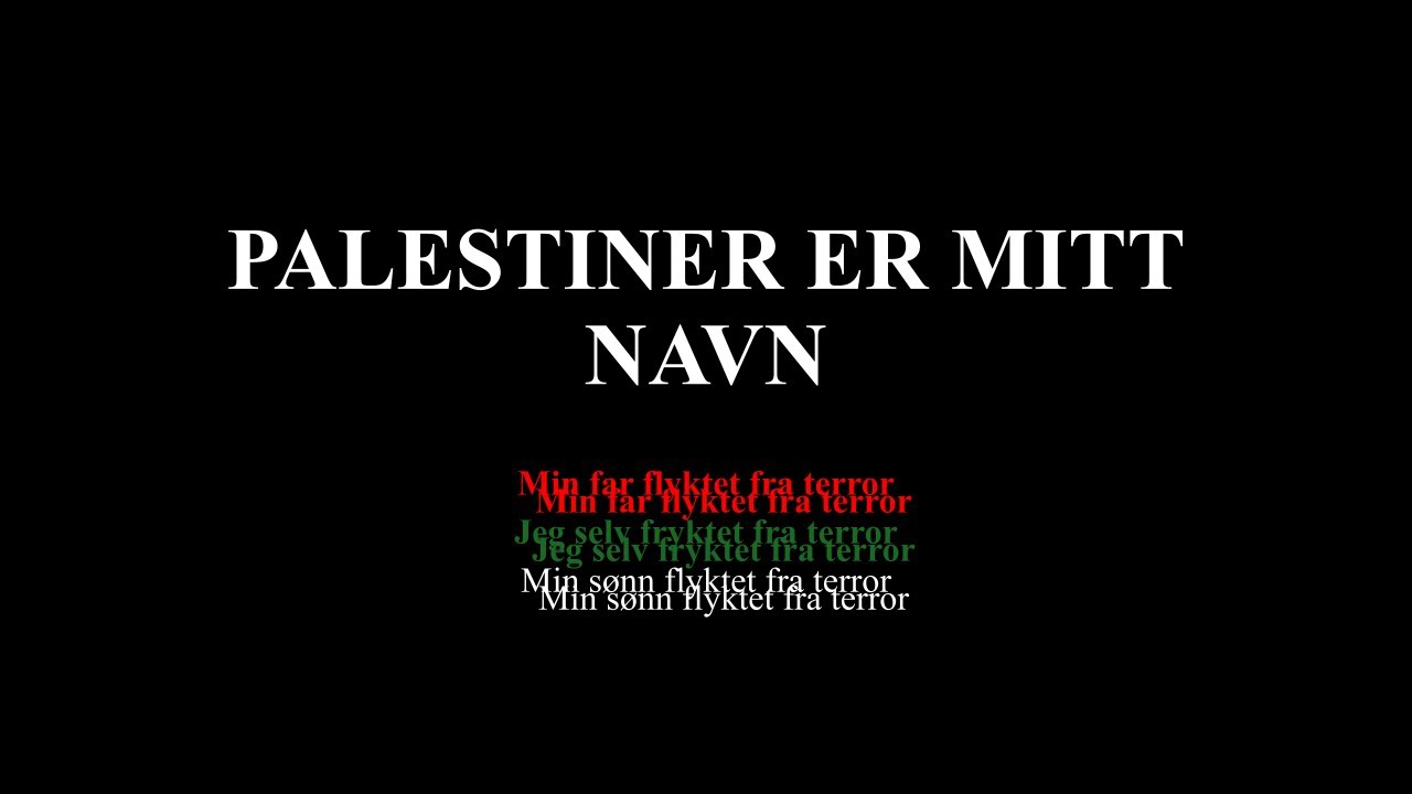Palestiner er mitt navn - YouTube