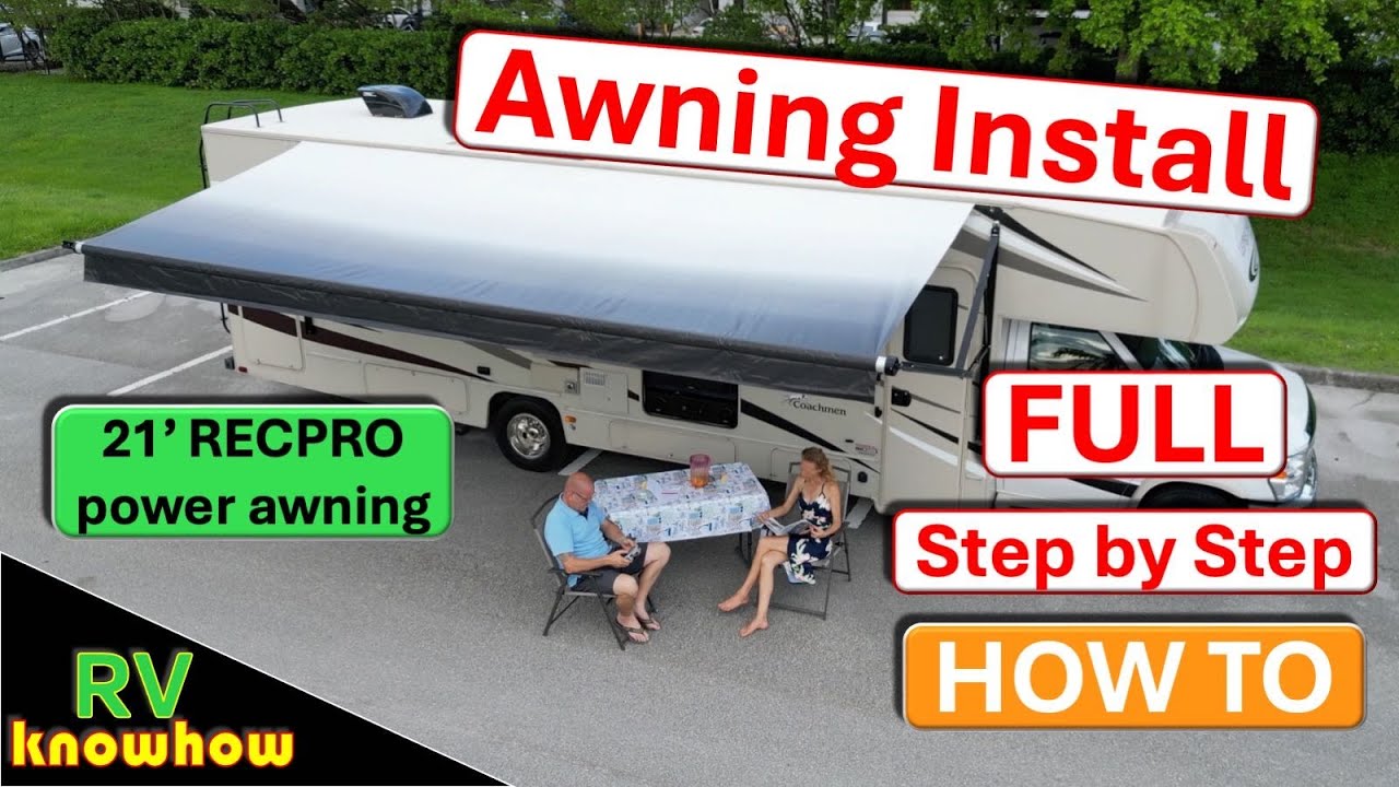 RV Power Awning install, Full step by step video showing how to install an RV Awning - YouTube
