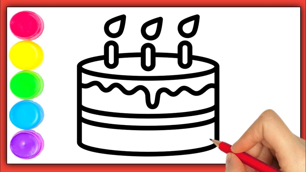 How to draw a cake easy step by step | cake drawing for beginners ...