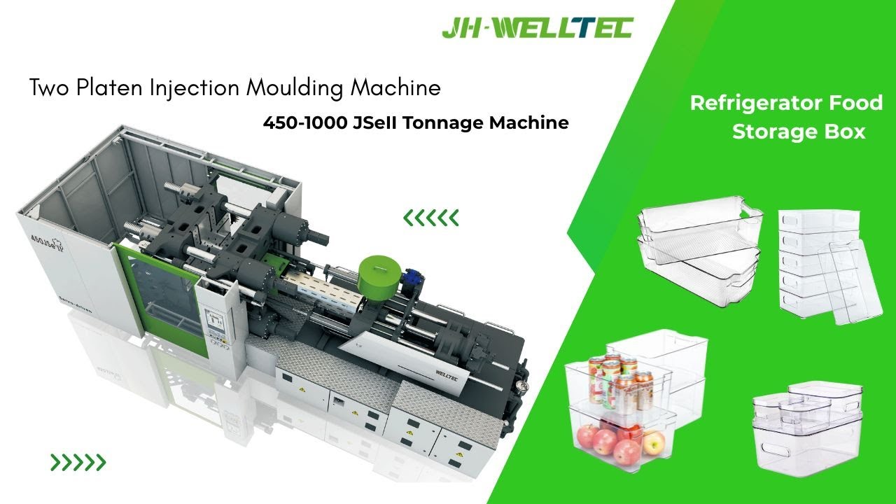 "1000 Ton Injection Moulding Machine Making Fridge Food Storage Boxes ...