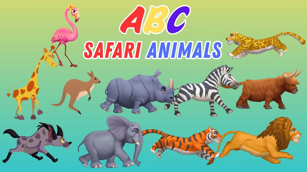 ABC Safari Phonics Animals | A–Z Animal Sounds Nursery Rhyme for Kids ...